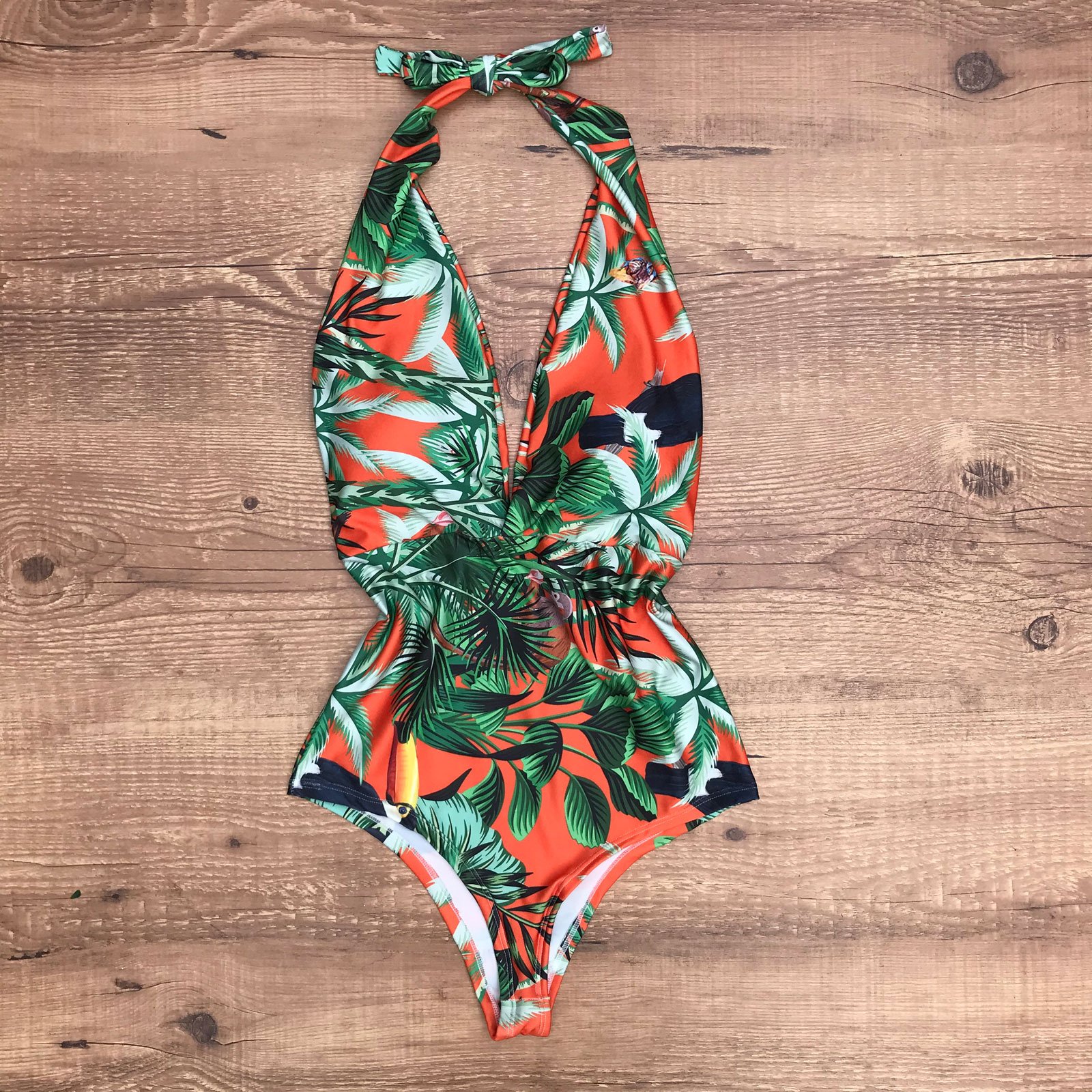 Body MaiÔ Com Bojo Frente Única Laranja Dondoca Moda Feminina Dondoca