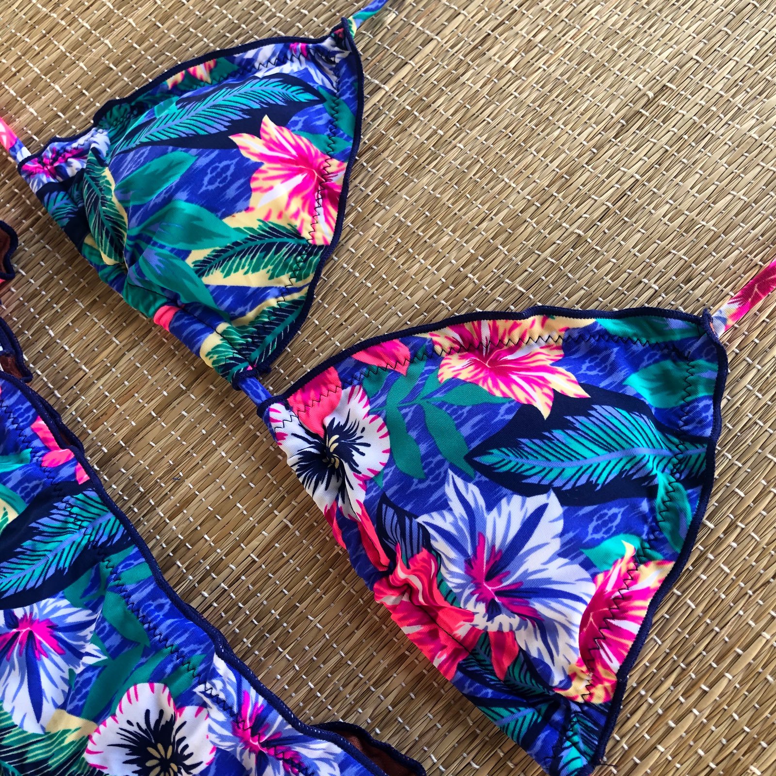 Biquini Ripple Azul Floral Dondoca Moda Feminina Dondoca Moda Feminina