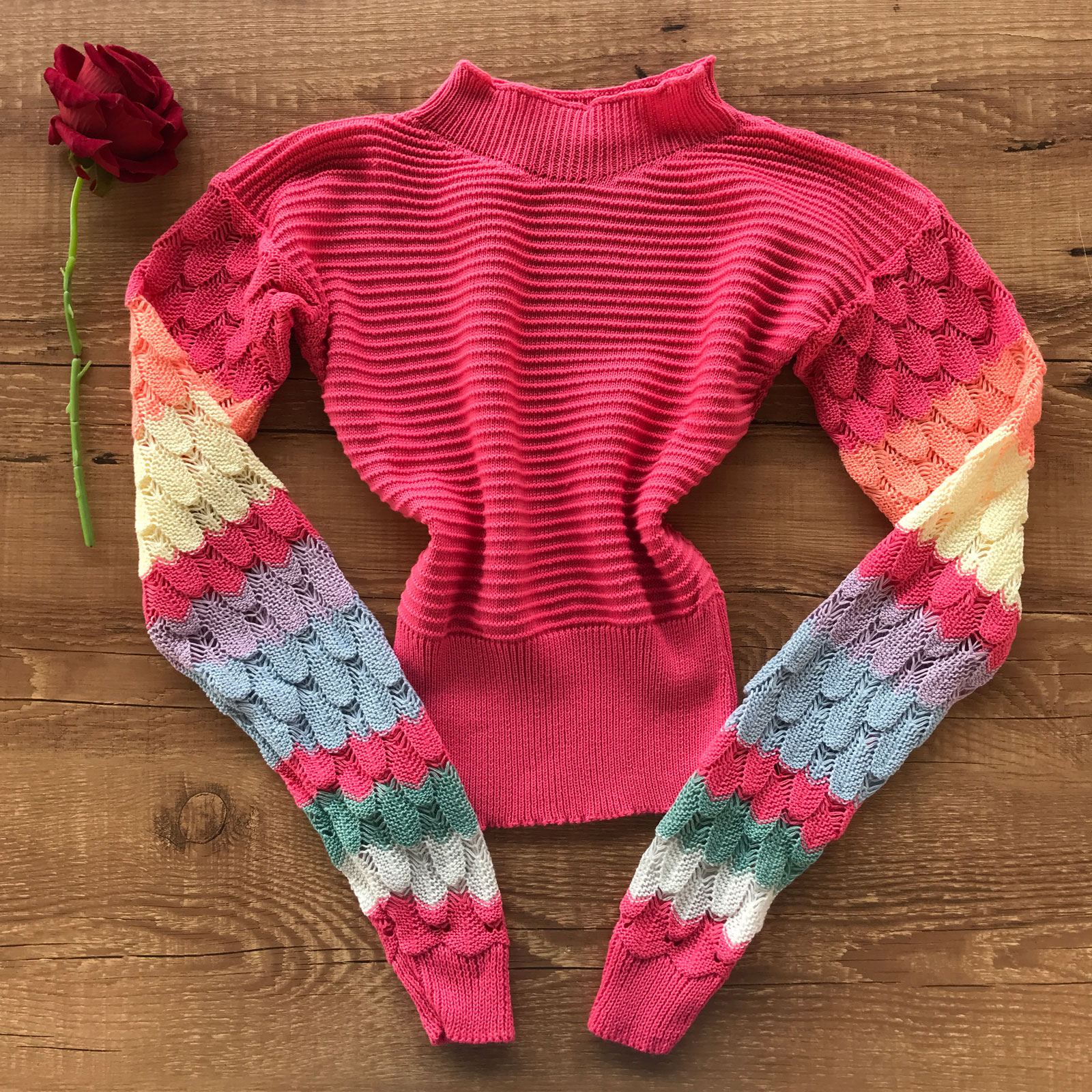 CROPPED ALONGADO MANGA FAVO DE MEL COLOR ROSA CHICLETE - Dondoca Moda ...