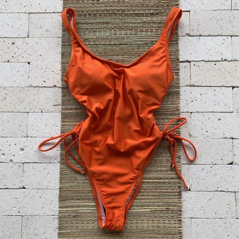 Body Maiô Lacinho Lateral - Laranja Dondoca Moda Feminina