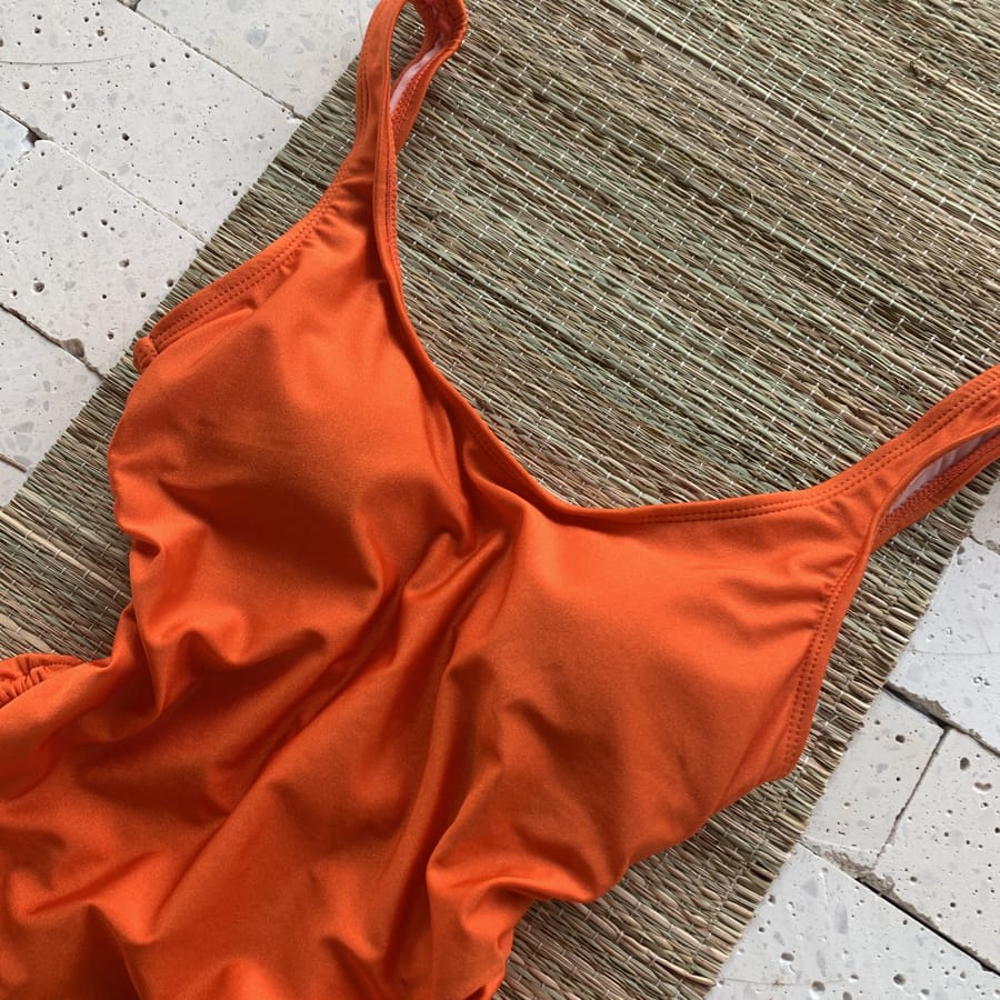 Body Maiô Lacinho Lateral - Laranja Dondoca Moda Feminina